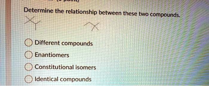 SOLVED: Determine the relationship between these two compounds ...
