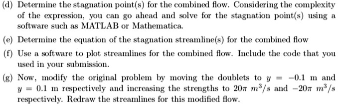 determine the stagnation points for the combined flow considering the ...