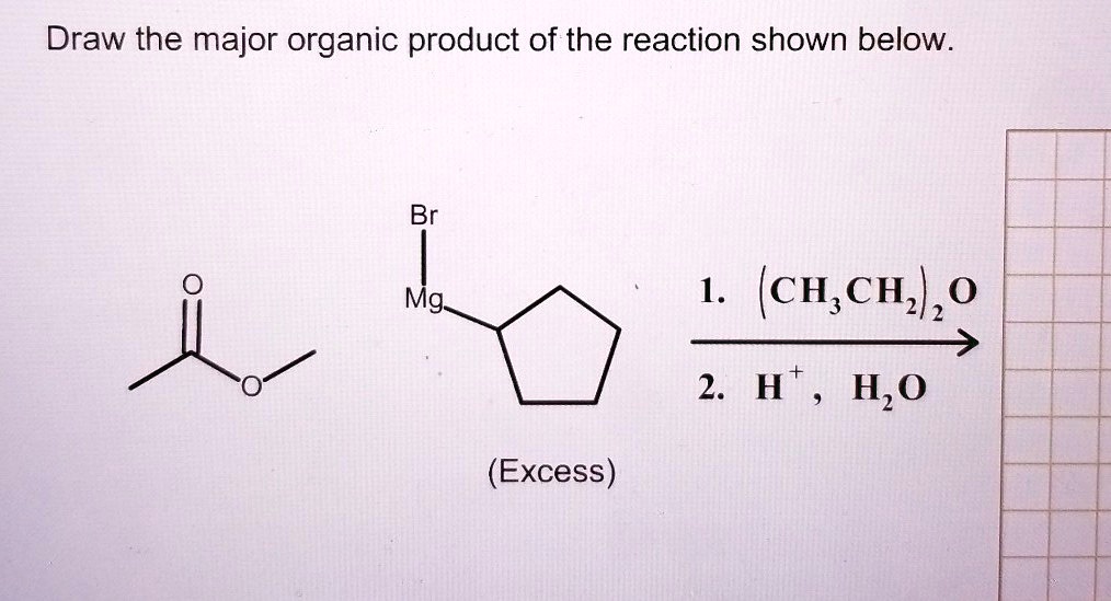 SOLVED: Draw the major organic product of the reaction shown below. Br ...