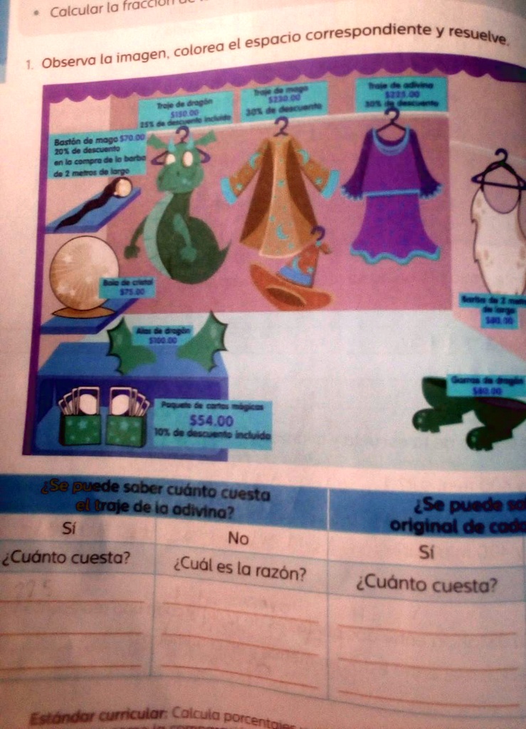 1 observa la imagen colored el espacio correspondiente y resuelve ...