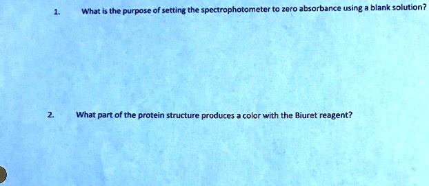 What is the purpose of setting the spectrophotometer to zero absorbance ...