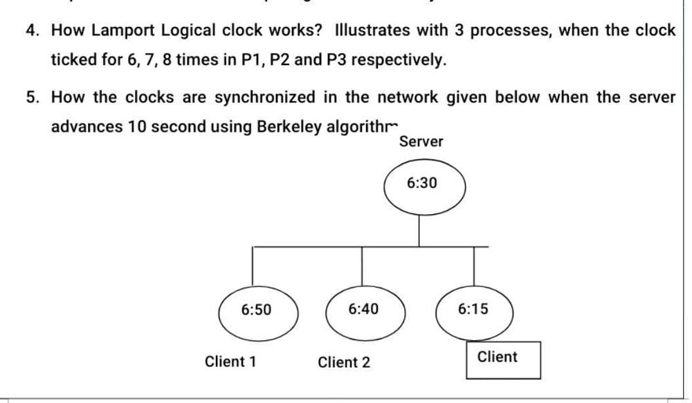 4 how lamport logical clock works illustrates with 3 processes when the ...