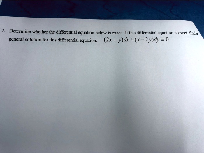 Solved Determine Whether The Differential Equation Below Is Exact If