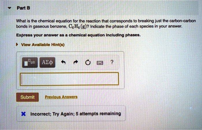 SOLVED: What is the chemical equation for the reaction that corresponds ...