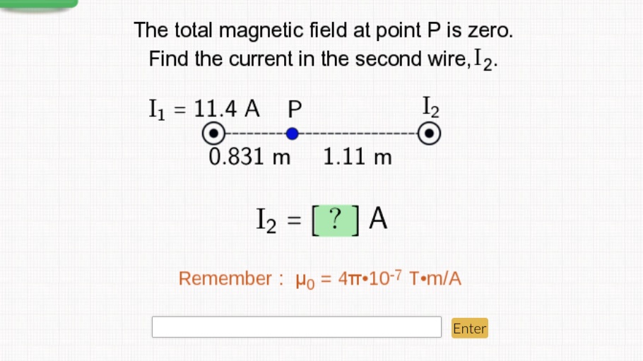 the total magnetic field at point p is zero find the current in the ...