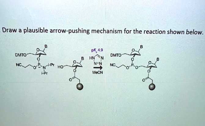 SOLVED: Draw a plausible arrow-pushing mechanism for the reaction shown below: pk 4.9 HN DMTO ...