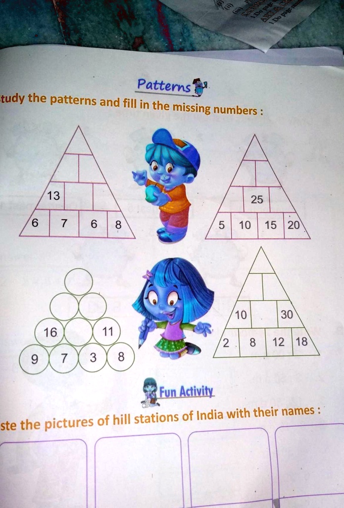 SOLVED: 'study the pattern and fill the missing numbers' SOLVED: 'study the pattern and fill the missing numbers'