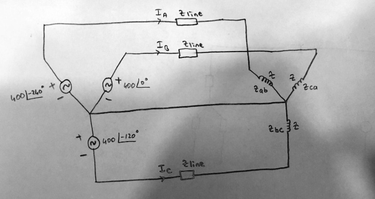 SOLVED: A balanced three-phase Wye-connected voltage source supplies a ...
