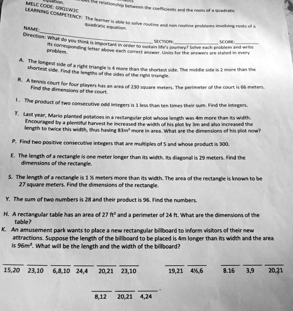 SOLVED: Please answer the brainlist questions. MELC Evaluation. The CODE: relationship between ...