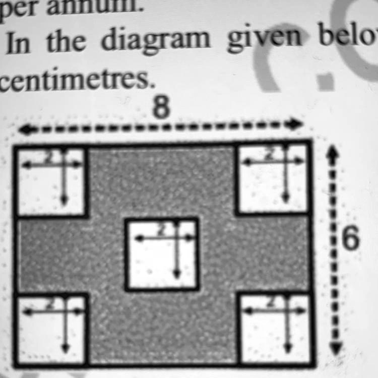 In the diagram given below, all lengths are in centimetres. [Diagram ...