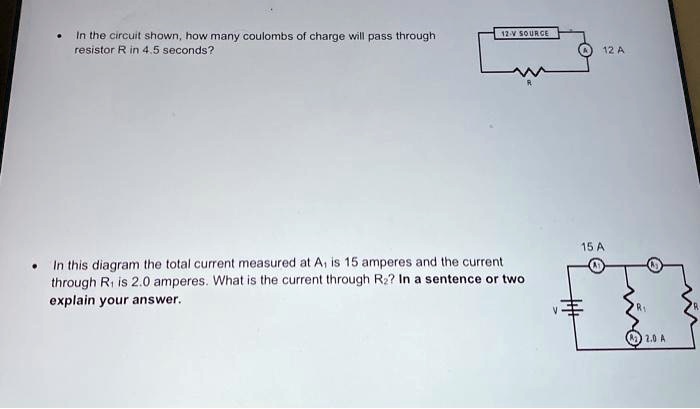 SOLVED: In the Circuil shown; how many coulombs of charge will pass ...