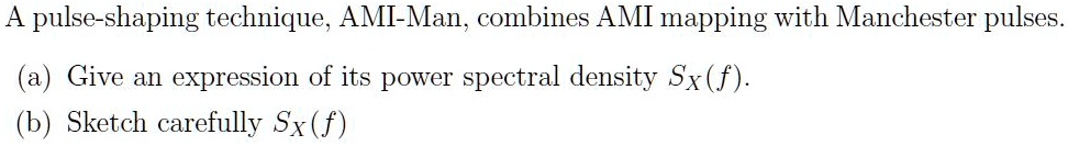 A pulse-shaping technique, AMI-Man, combines AMI mapping with ...