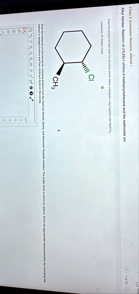 topic 6 substitution reactions attempt 1 alkyl halides reaction of 1s2s 1 chloro 2 ...