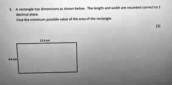 SOLVED: A rectangle has dimensions as shown below. The length and width ...