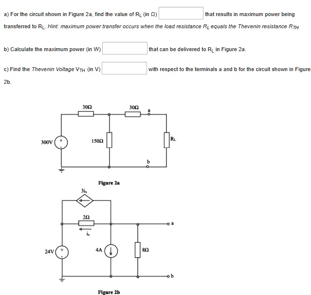 SOLVED: a) For the circuit shown in Figure 2a, find the value of R (in ...