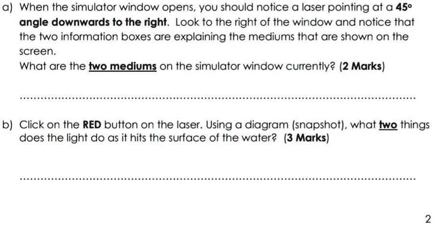 a when the simulator window opens you should notice a laser pointing at ...