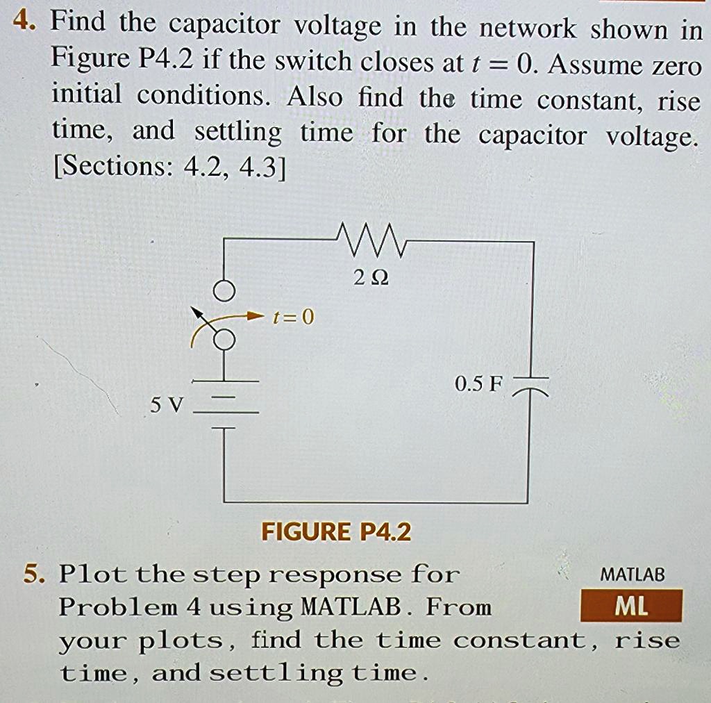 please answer number 5 using the info from 4 4 find the capacitor ...