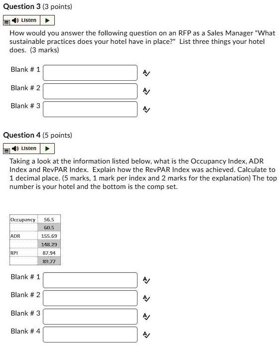 Question 3 (3 points) Listen How would you answer the following ...
