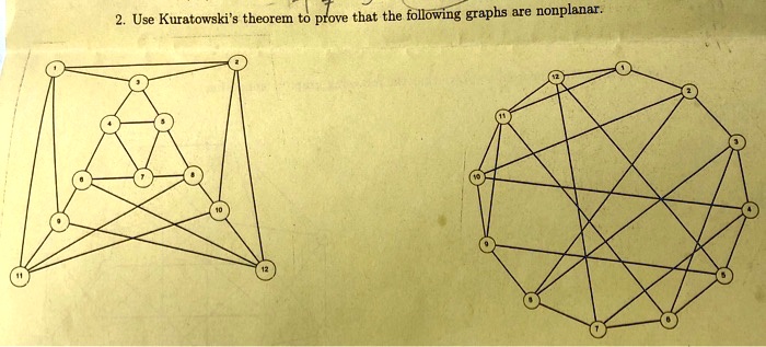 SOLVED: Use Kuratowski's theorem to prove that the following graphs are ...