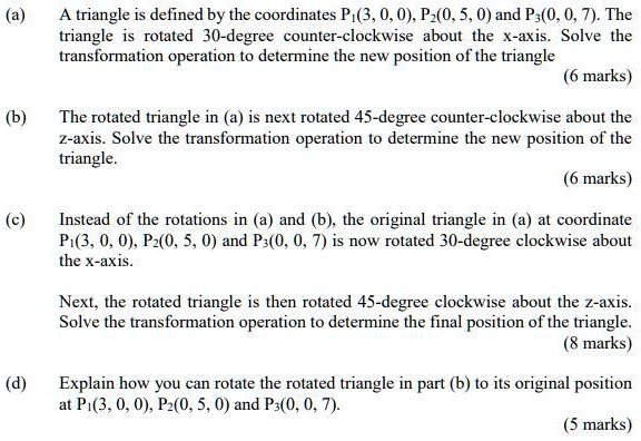 SOLVED:A triangle is defined by the coordinates P (3_ 0) Pz(0.5,0) and ...