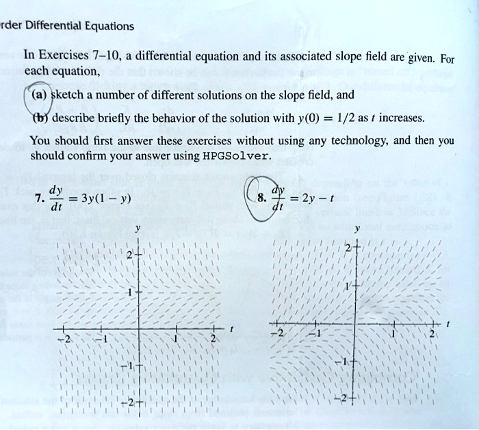 Ordinary Differential Equations In Exercises 7-10, a differential ...
