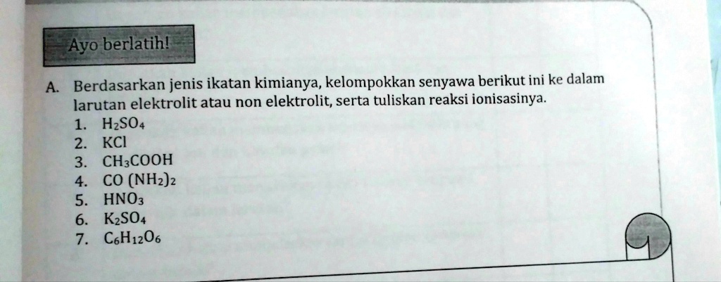 SOLVED: sifat larutan berdasarkan daya hantar listrik, yg bisa dong ...