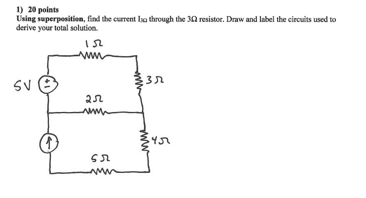 SOLVED: The current source is 10 A. 1) 20 points: Using superposition, find the current Io ...
