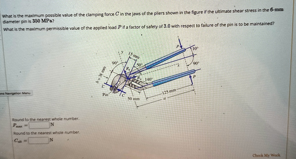 [GET ANSWER] what is the maximum possible value of the clamping force c ...
