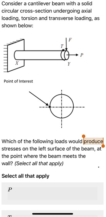 [GET ANSWER] Consider a cantilever beam with a solid circular cross ...
