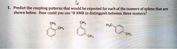 SOLVED:Predict the coupling patterns that would be expected for each of the isomers of xylene ...