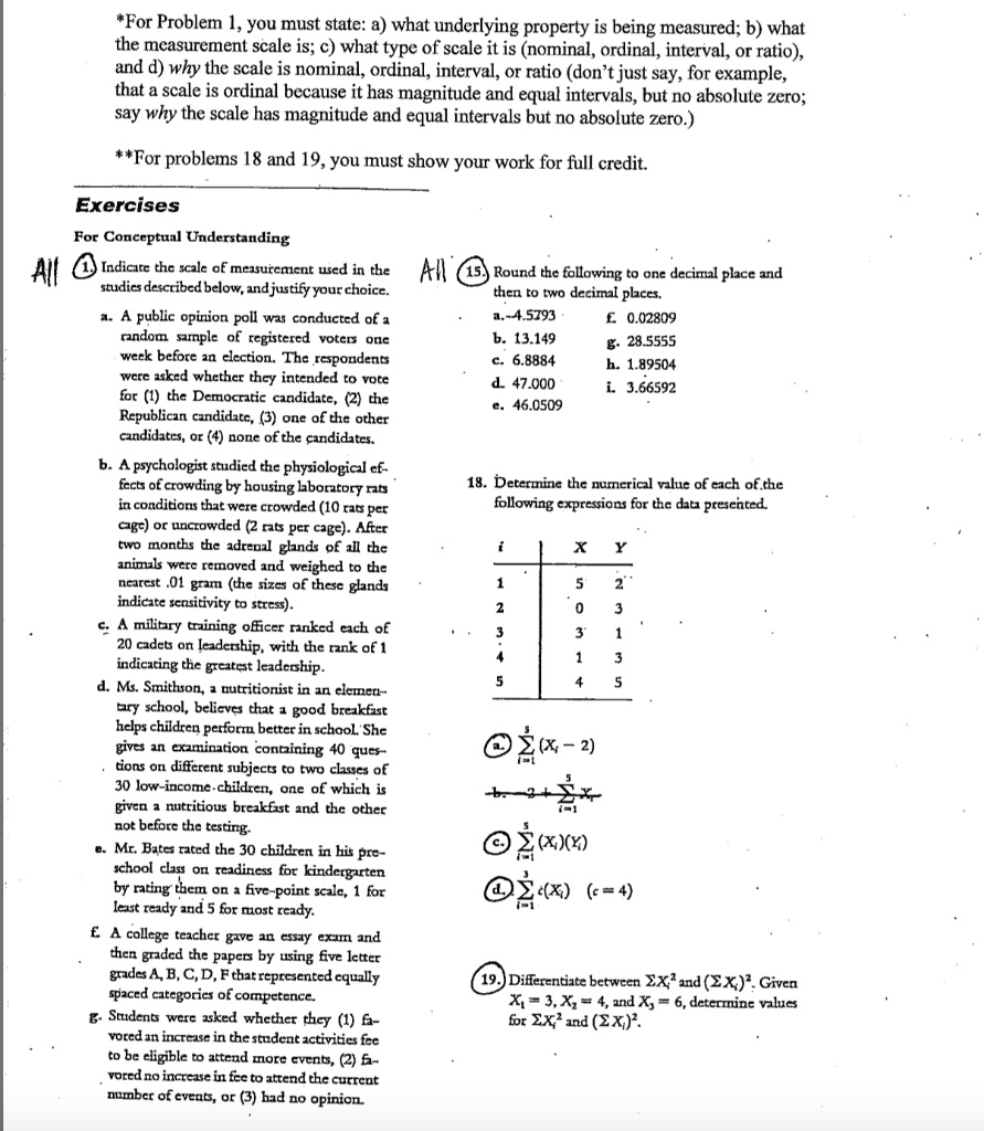 SOLVED: #For Problem 1, you must state: ) what underlying property is being measured; b) what ...