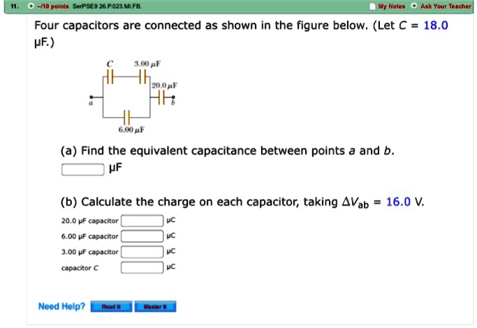10 points SerPSE9 20 P0z MIFB Name Werner Four capacitors are connected ...