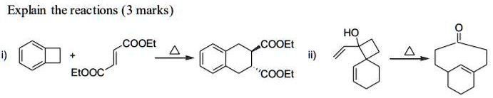 SOLVED: Explain the reactions 3 marks ) HO COOEt COOEt EtOOC- "COOEt