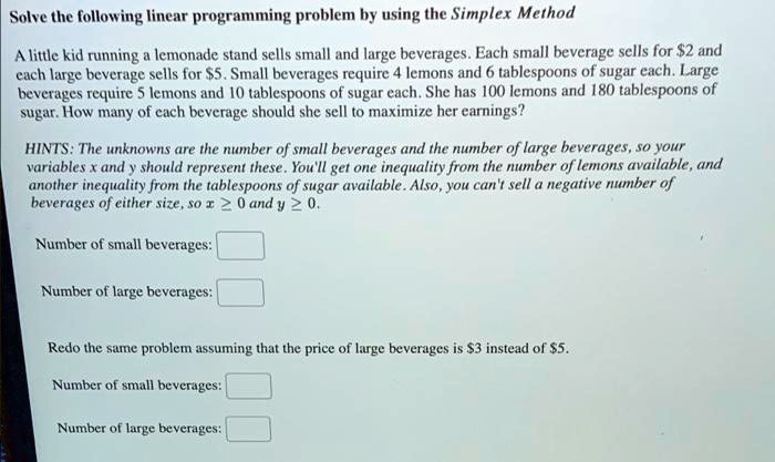 solve the following linear programming problem by using the simplex method little kid tunning ...