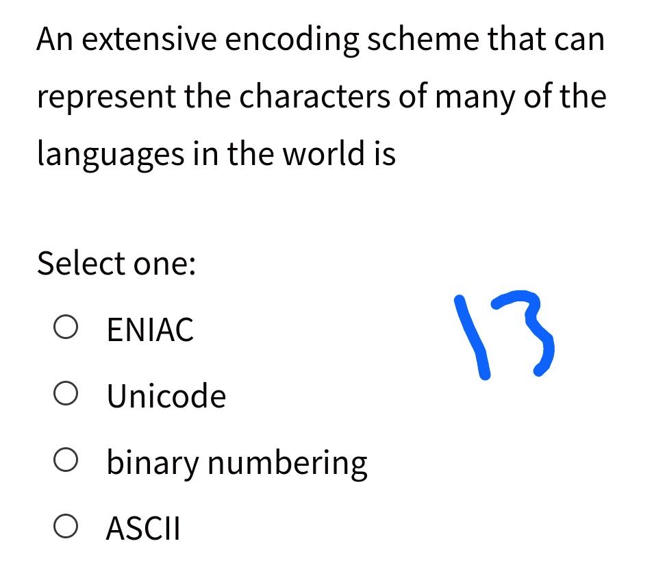 An extensive encoding scheme that can represent the characters of many ...