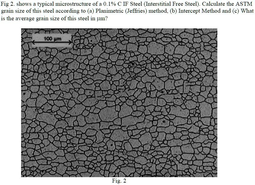 Solved Fig 2 Shows A Typical Microstructure Of A 0 1 C If Steel