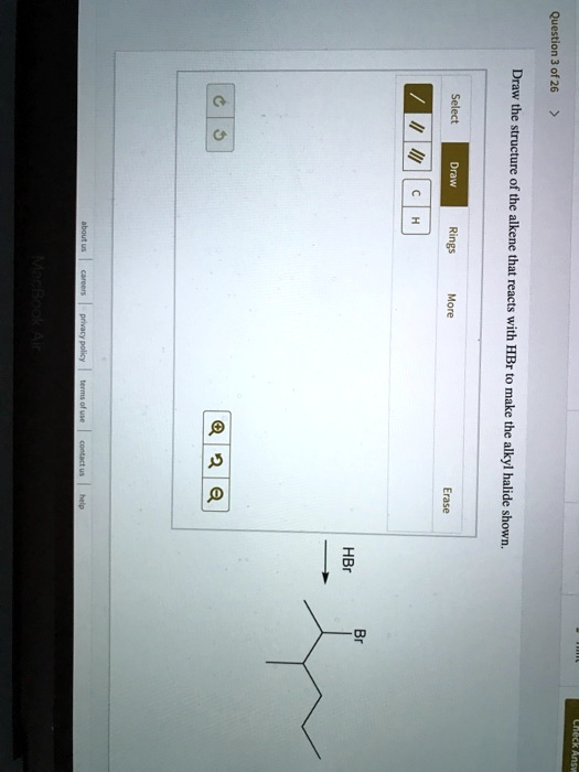 SOLVED: Question 3 of 26: Select and draw the structure of the alkene ...