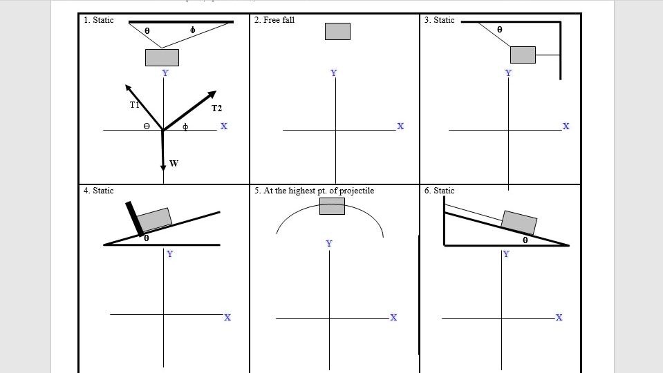 SOLVED: Draw accurate free body diagrams showing all forces acting on ...