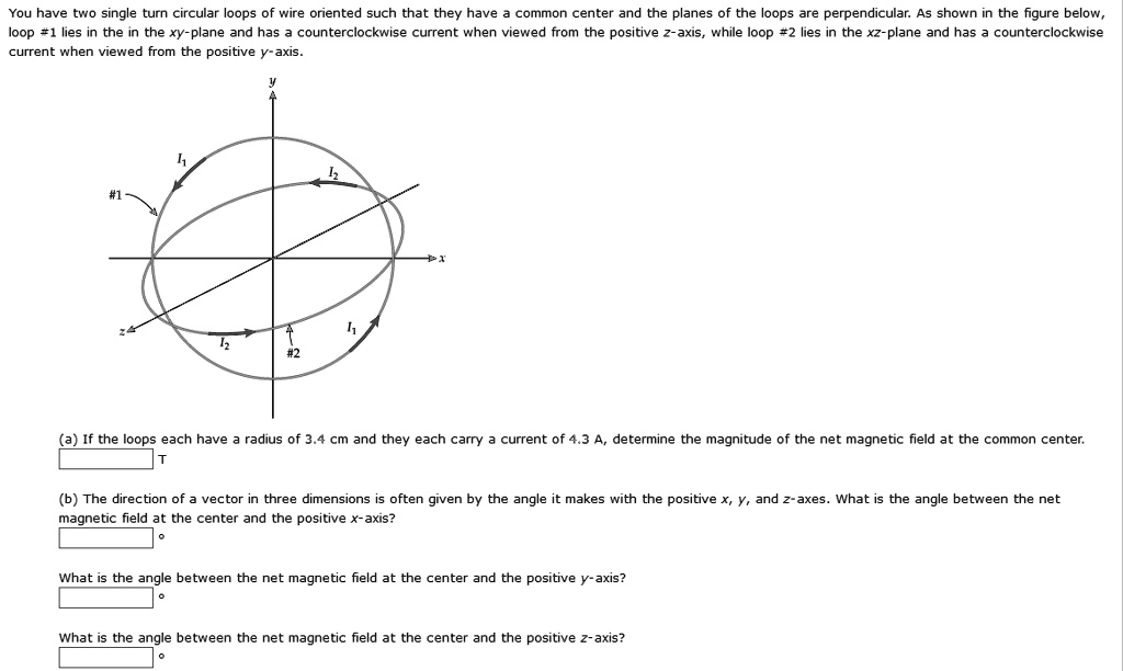 SOLVED: You have two single turn circular loops of wire oriented such that they have common ...