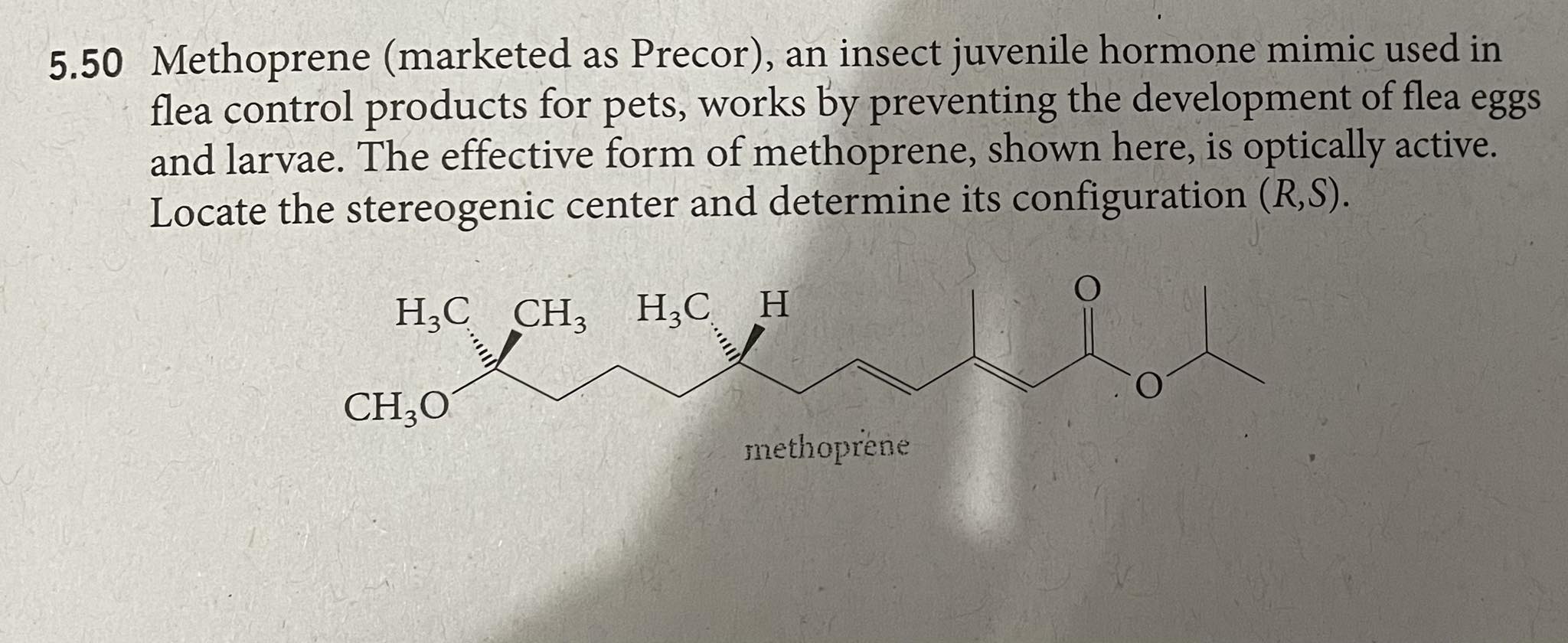 550 methoprene marketed as precor an insect juvenile hormone mimic used ...
