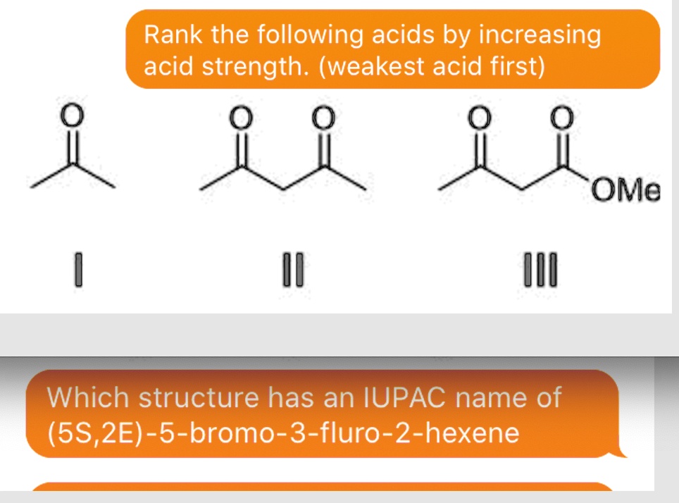 SOLVED: Rank the following acids by increasing acid strength: (weakest ...