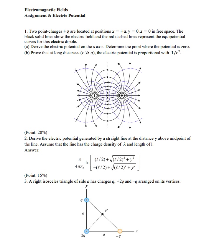 electromagnetic fields assignment 3 electric potential 1 two point ...