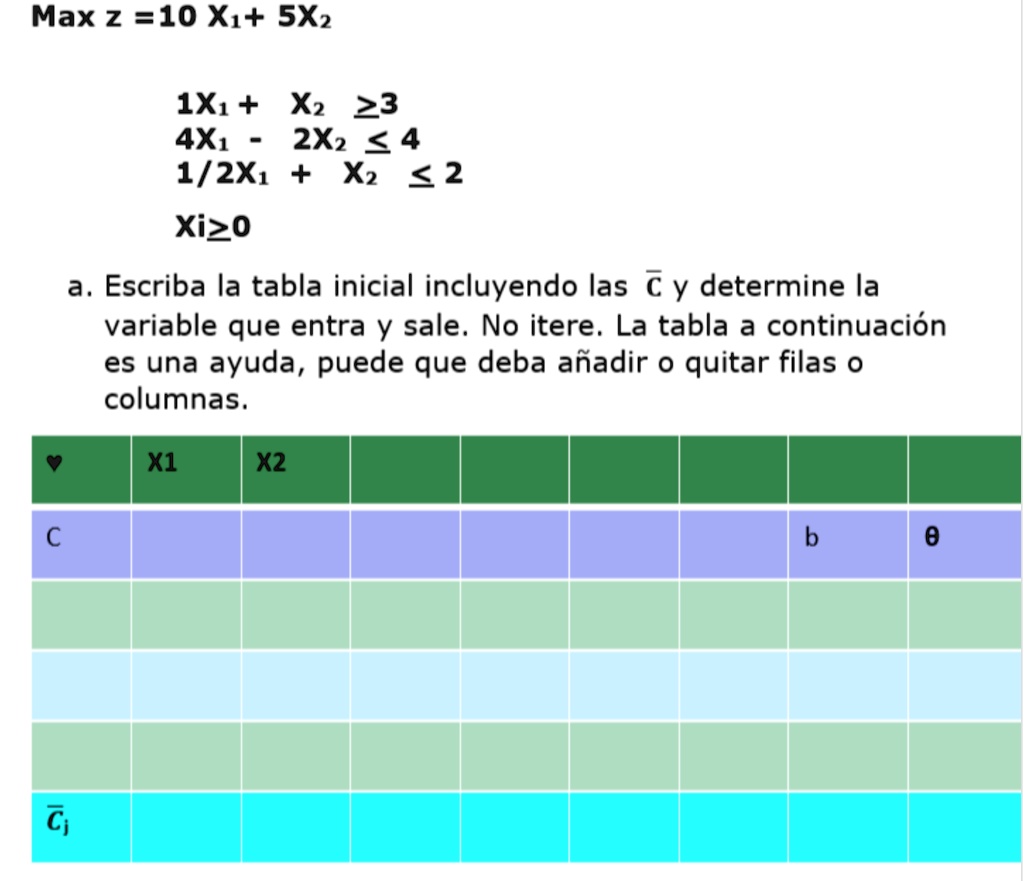 SOLVED: Max z =10 Xi+ SX2 1X1 + X2 23 4X1 2X2