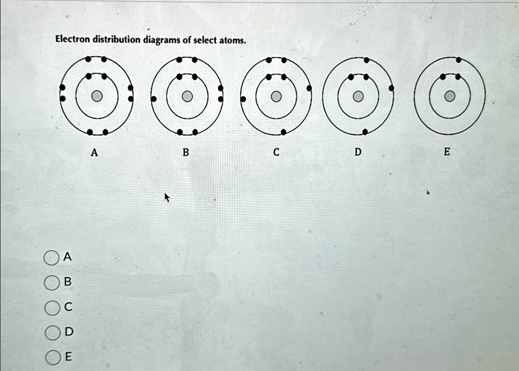 Electron Distribution Diagrams Of Select Atoms A B C D E A B C D E