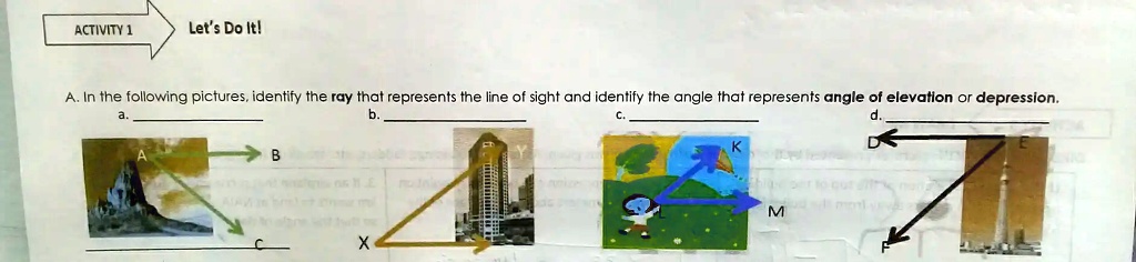 SOLVED: ACTIVITY 1 Let'Do Itl A. In the following pictures, identify the ray that represents the ...