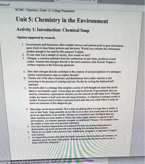 SOLVED: Chemistry Soup Assignment 4448.pdf SCH4C. Chemistry Grade 12 ...