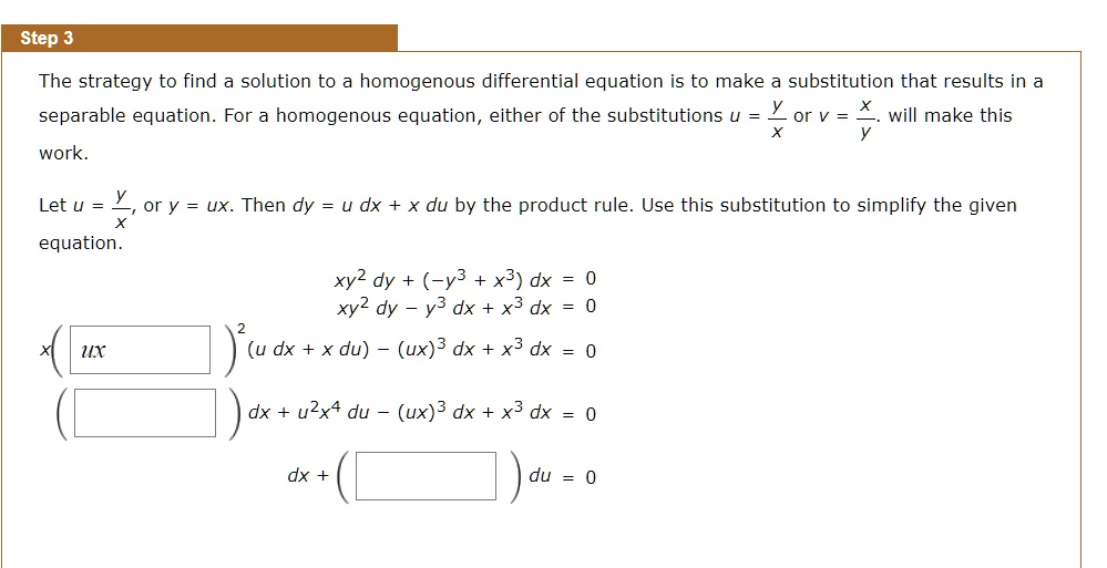 Solved Step 3 The Strategy To Find Solution To A Homogenous