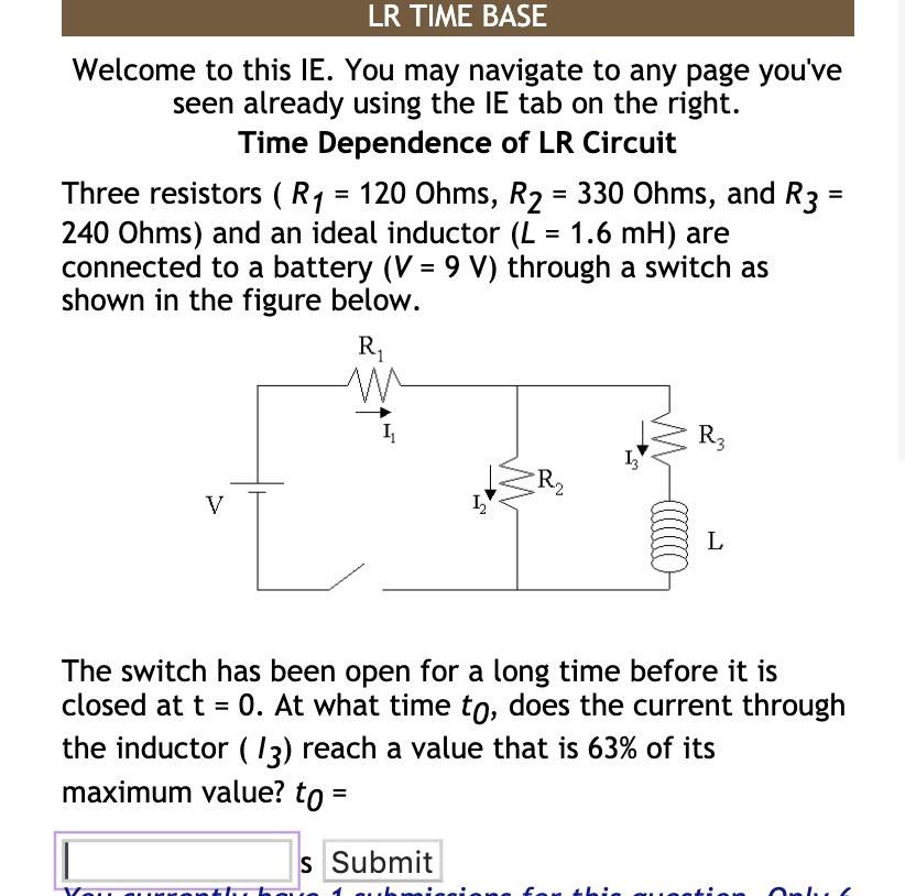 SOLVED: LR TIME BASE Welcome to this IE. You may navigate to any page ...