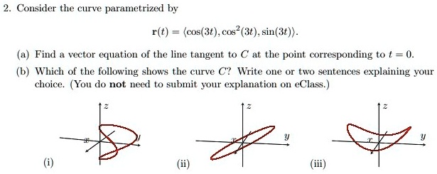 SOLVED: Consider the curve parametrized by r(t) = cos(3t), cos(30t ...