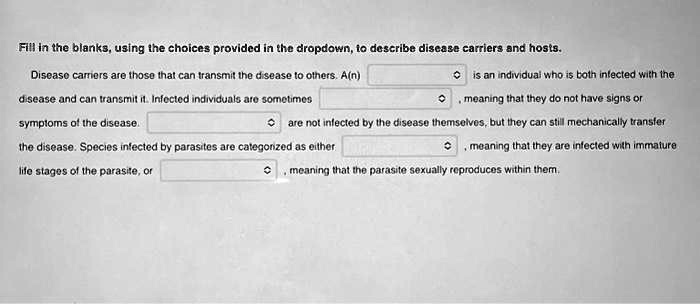 SOLVED: Texts: Fill in the blanks, using the choices provided in the ...